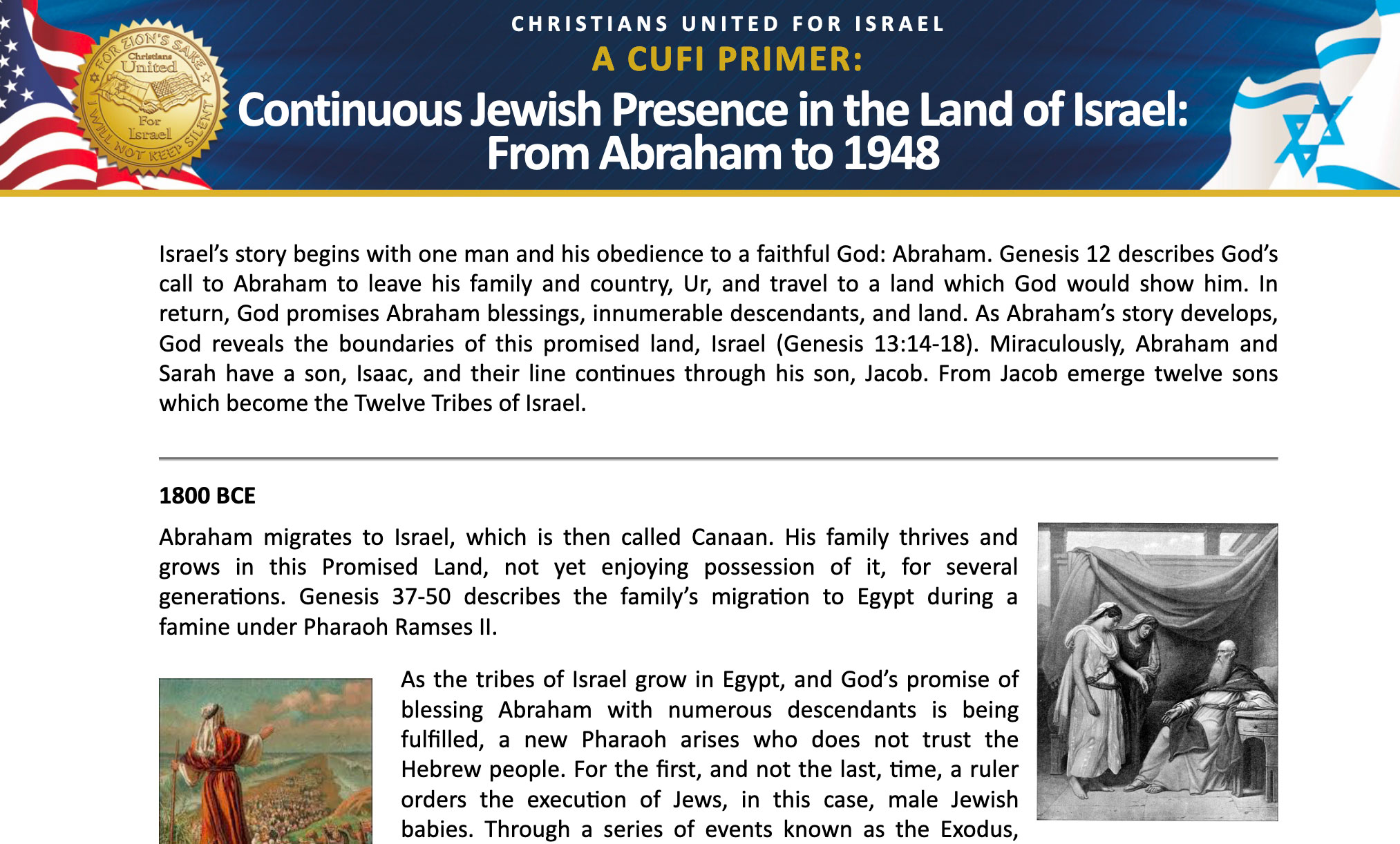 Continuous Jewish Presence in the Land of Israel: From Abraham to 1948 ...